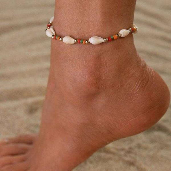 Handcrafted Sea Shell & Bead Anklet